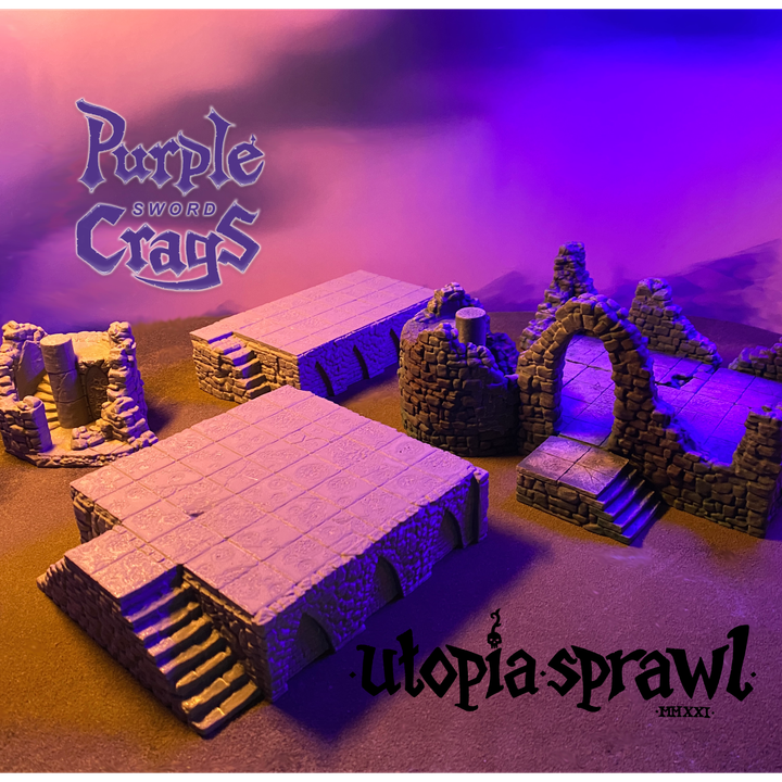 3D Printable Ruins of the Sword Crags - Full Package by Utopia Sprawl